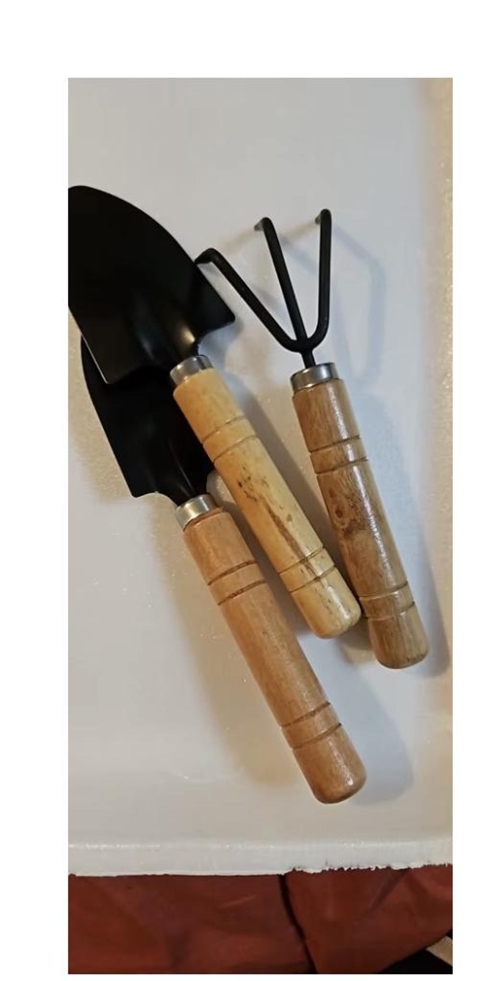 Mini Garden Tool Set: Wooden Handle Rake, Trowel & Shovel - Etsy