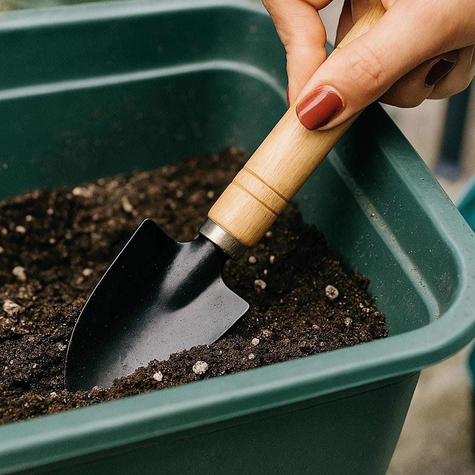 Mini Garden Tool Set: Wooden Handle Rake, Trowel & Shovel - Etsy