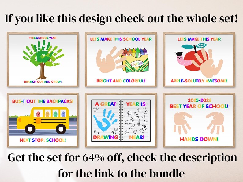 First Day of School Handprint Art: Keepsake Craft (digital Download ...