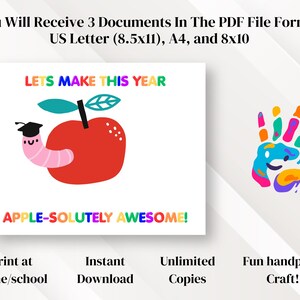 First Day of School Handprint Art: Pre-k Keepsake (digital Download ...