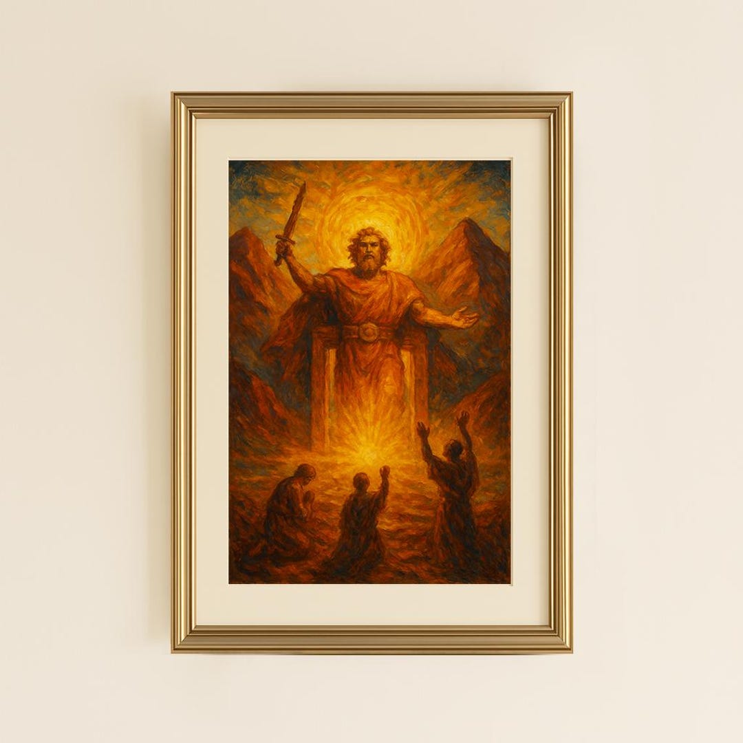The Arrival of the Solar God – Mythological Oil Painting | Mesopotamian ...