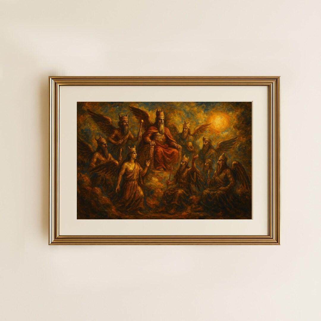 Anunnaki Gods Digital Wall Art – Sumerian Mythology Printable Poster ...