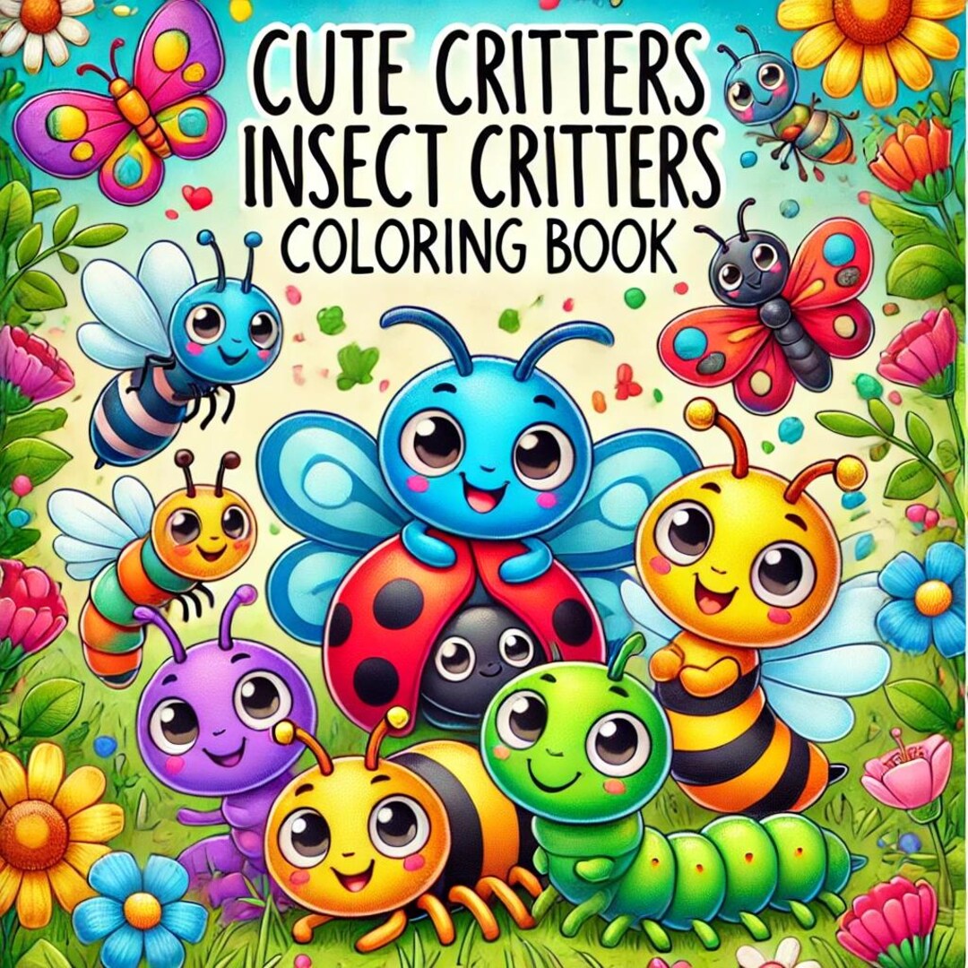 Cute Critters Insect Critters Coloring Book – 25 Printable Pages ...