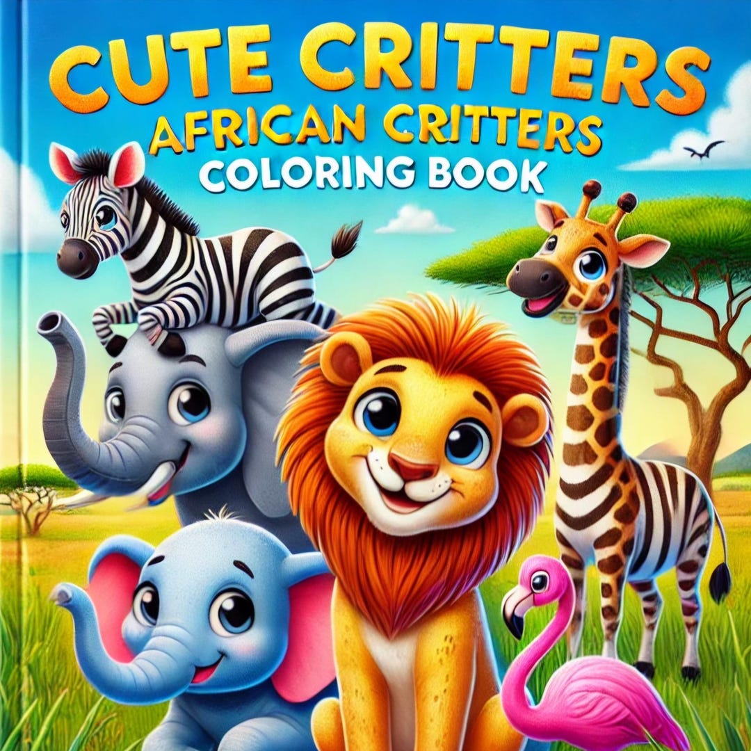 Cute Critters African Critters Coloring Book – 25 Printable Pages ...