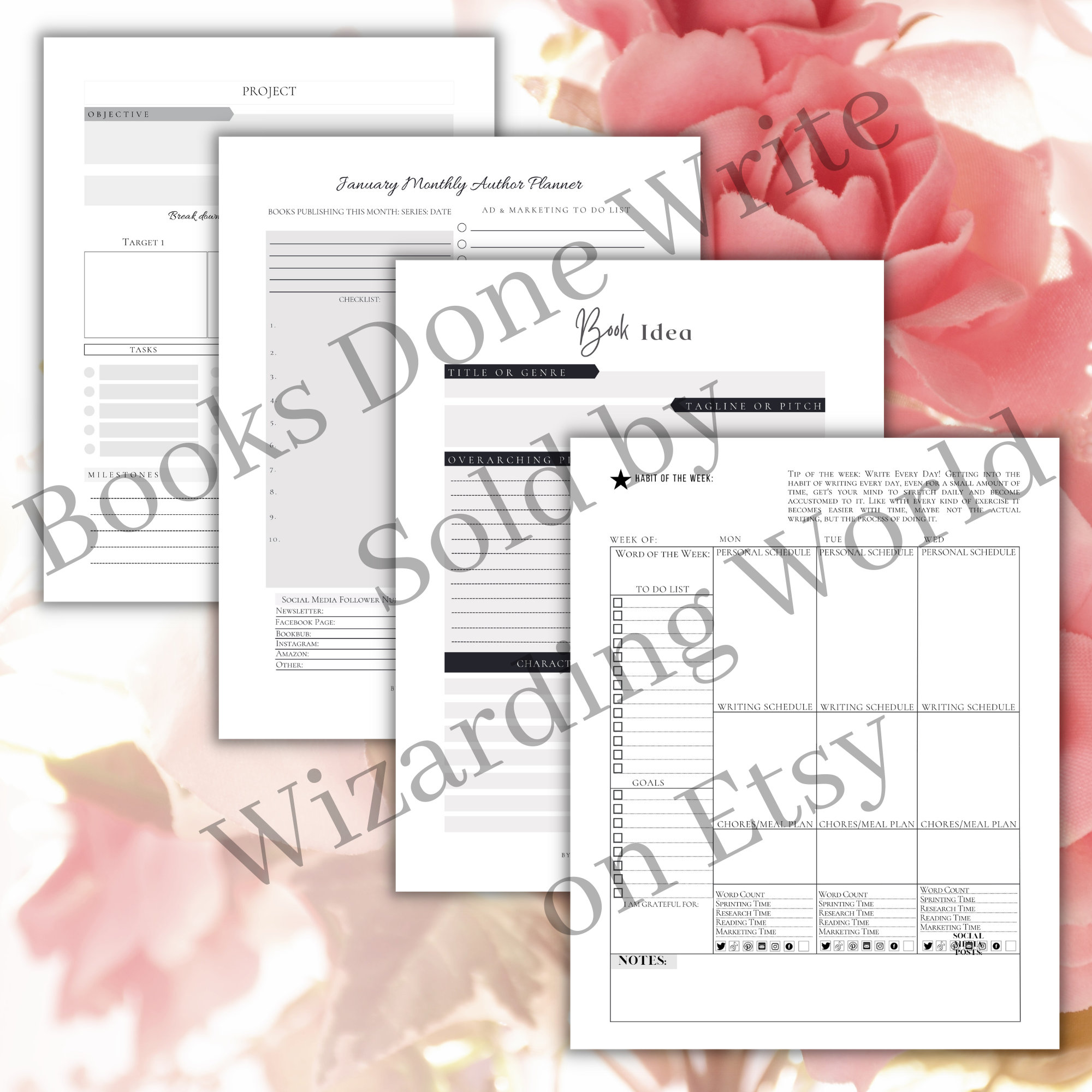 The Ultimate Author Planner Digital PDF Download - Etsy