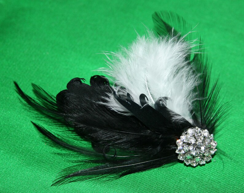 Rhinestone Feather Barrette Bridal Formal - Feathers With Crystal ...