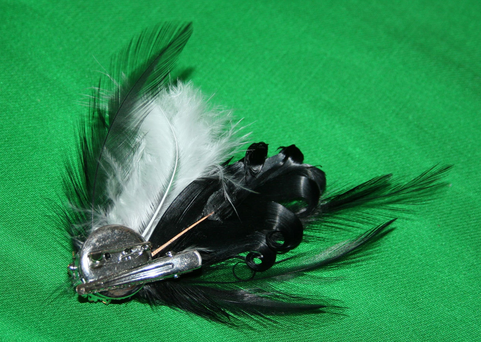 Rhinestone Feather Barrette Bridal Formal - Feathers With Crystal ...