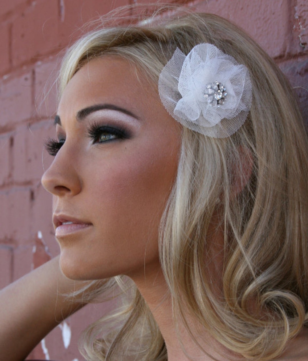 Bridal Barrette Rhinestone French Veil - Etsy