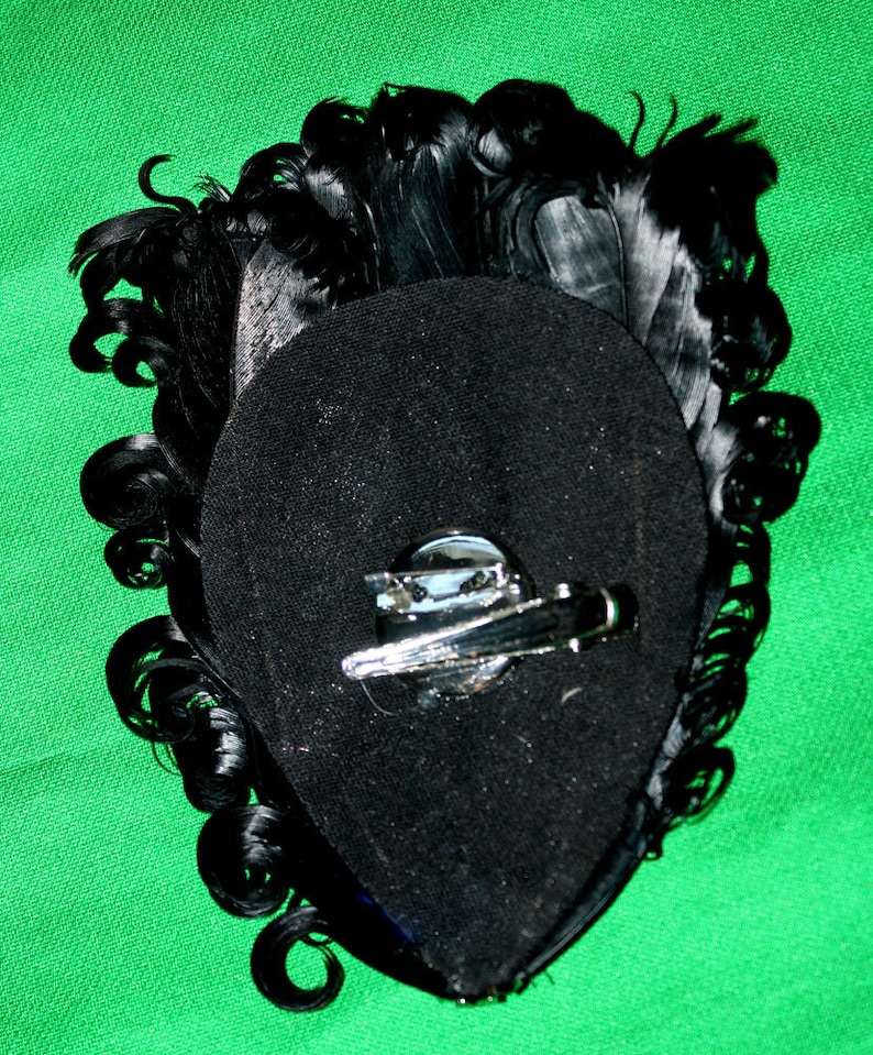 Black Feather Barrette With Swarovski Crystal Detail - Etsy