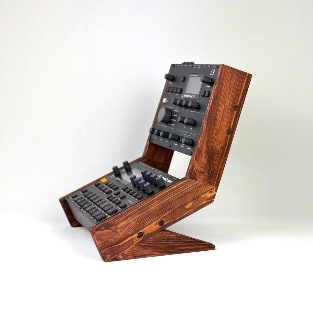 2-tier Elektron Stand - Handmade Solid Wood Stand for Digitakt ...
