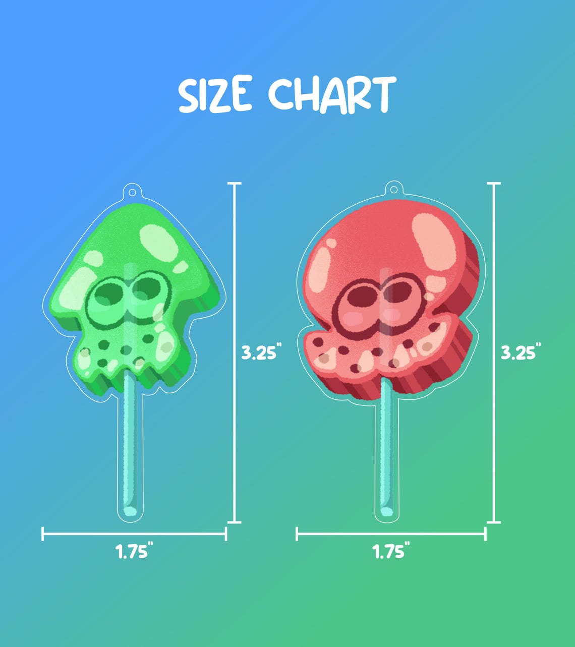 Inkling & Octoling Lollipop Keychains: Acrylic Keychain for Bags, Purses, Backpacks - Etsy