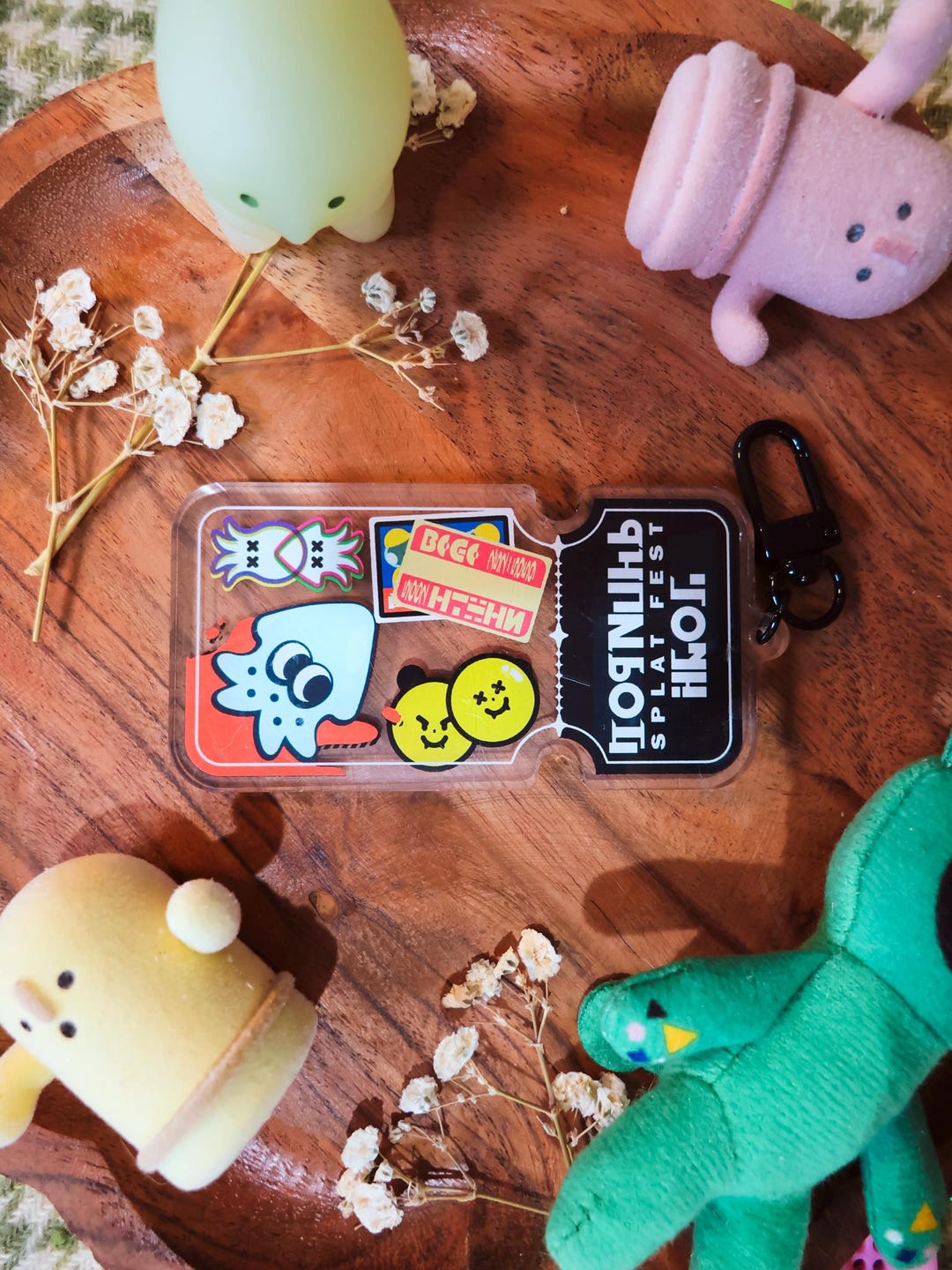 Splat Fest Ticket Keychain: Acrylic Keychain for Bags, Purses ...