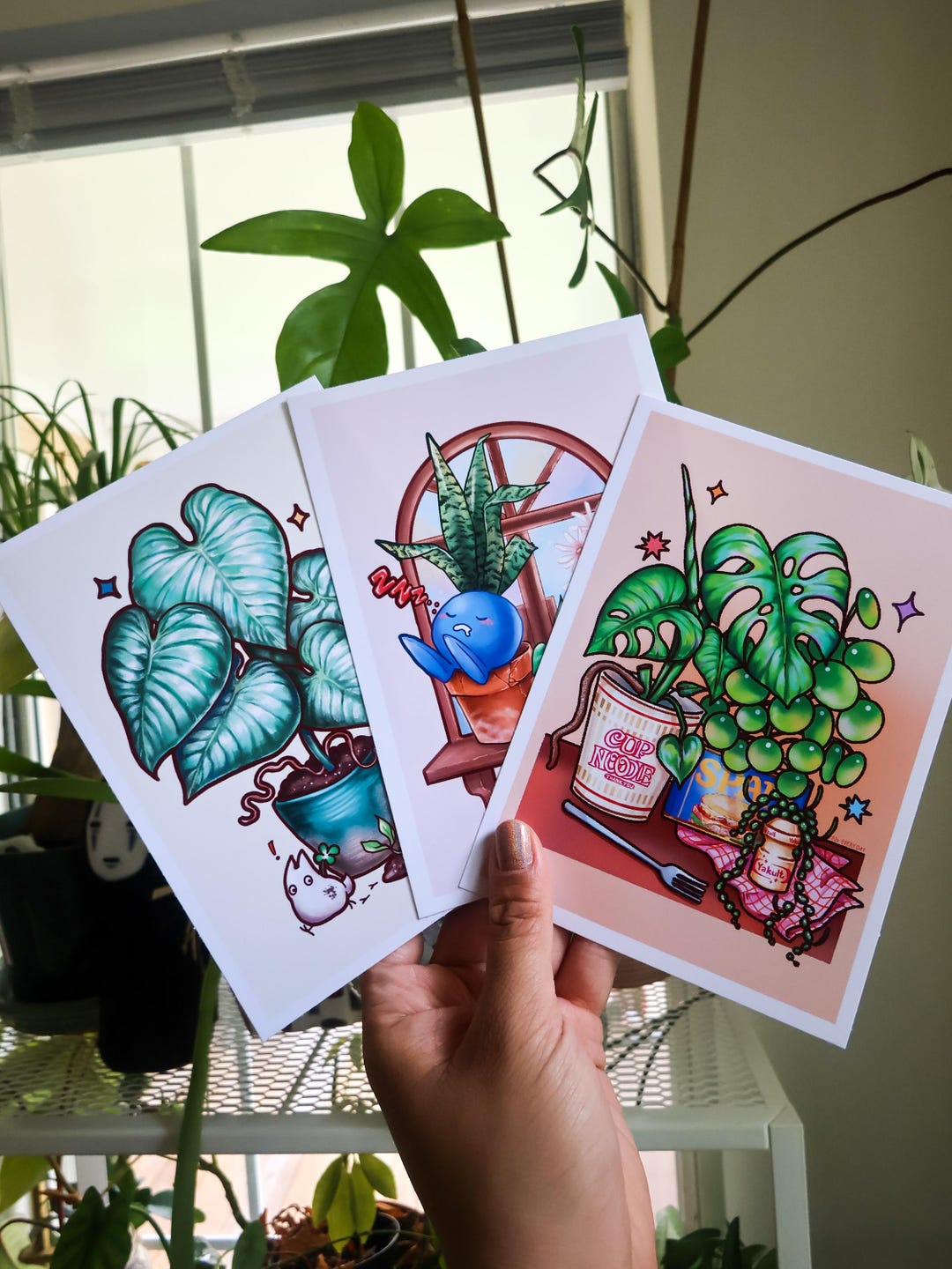 Playful Plant Print: Post Card, Wall Art, Decor - Etsy