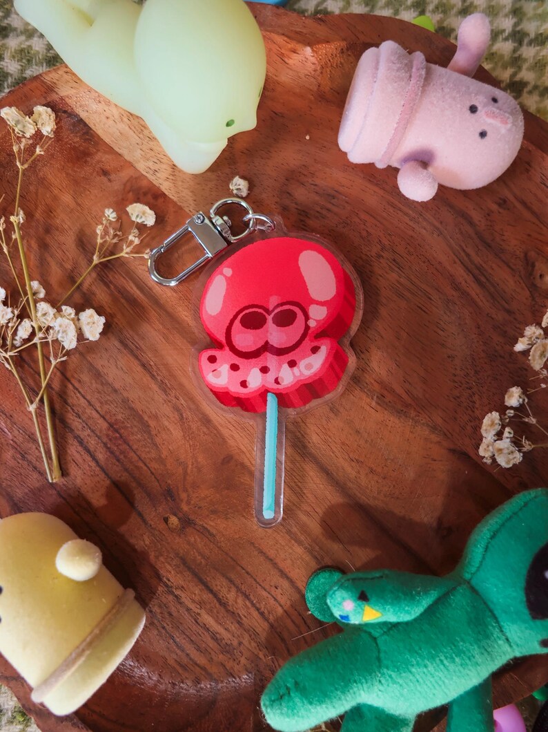 Inkling & Octoling Lollipop Keychains: Acrylic Keychain for Bags, Purses, Backpacks - Etsy