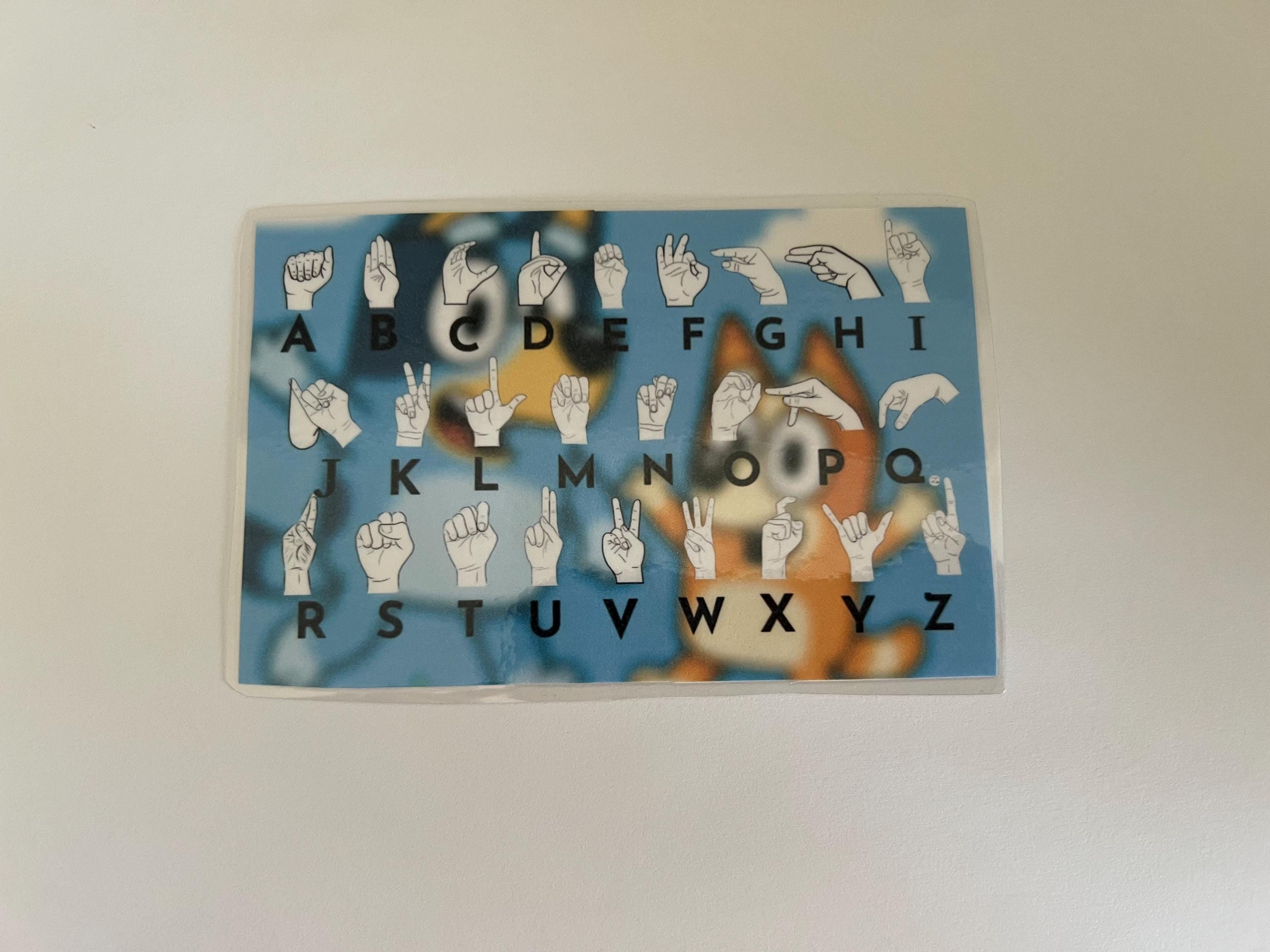 Bluey ASL Alphabet Practice - Etsy