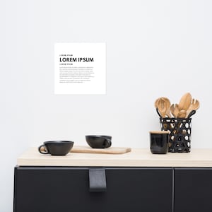 Lorem Ipsum Poster Minimalist Typography Wall Art for Developers and ...