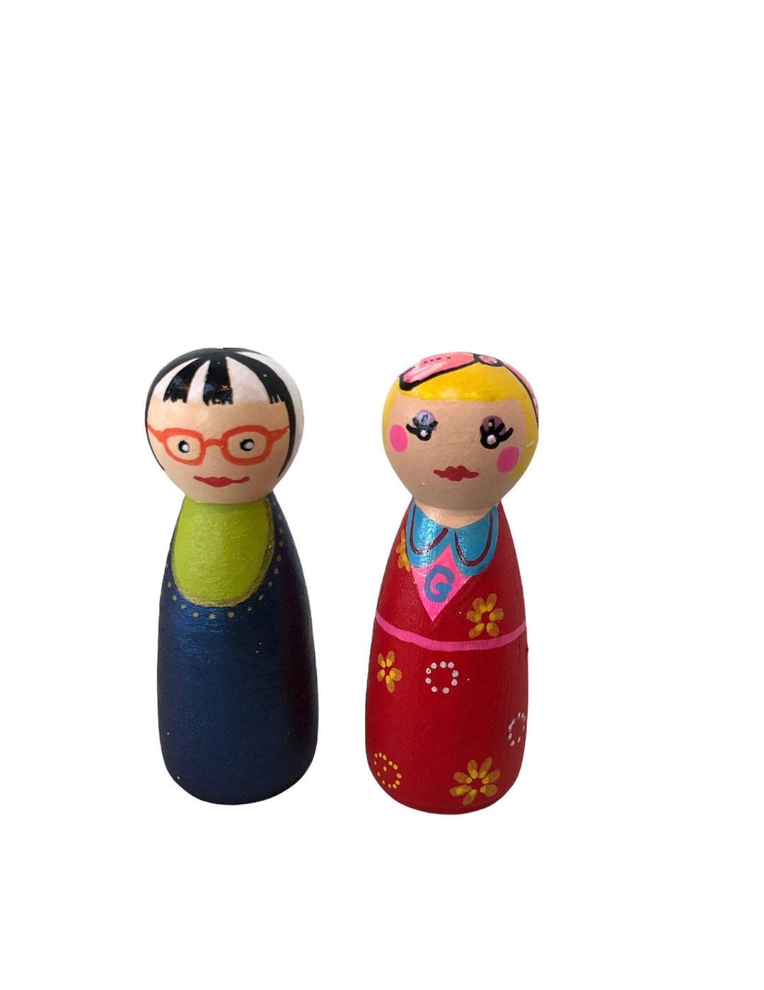 Grayson Perry and Philippa Perry Wooden Peg Doll - Etsy