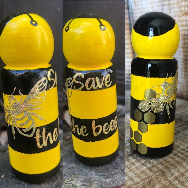 Bee Peg Doll - Etsy UK
