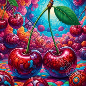 Water Cherry Digital Wall Art | Digital Download | High Resolution ...