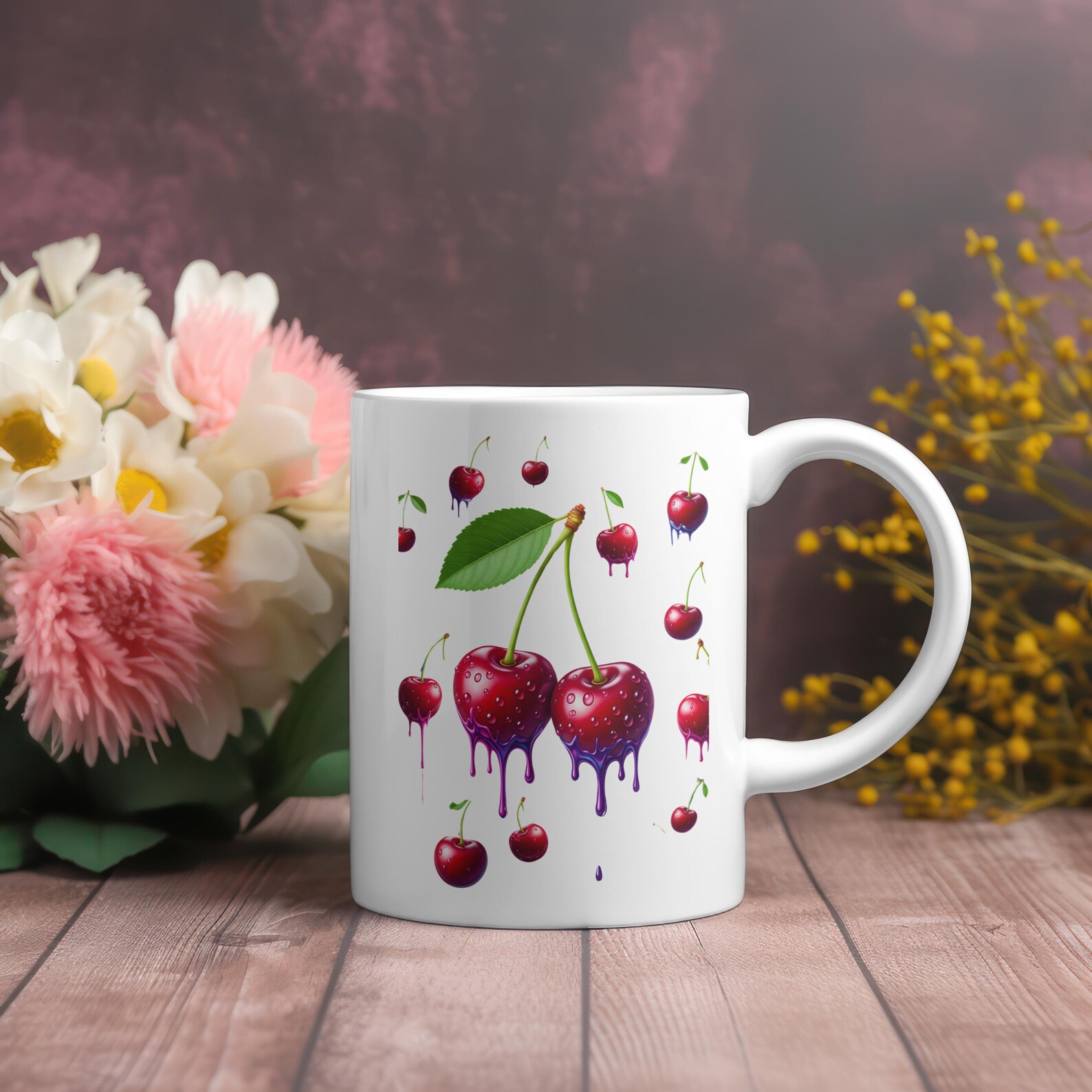 Dripping Cherries Digital Wall Art | Fruit Space Theme | Digital ...