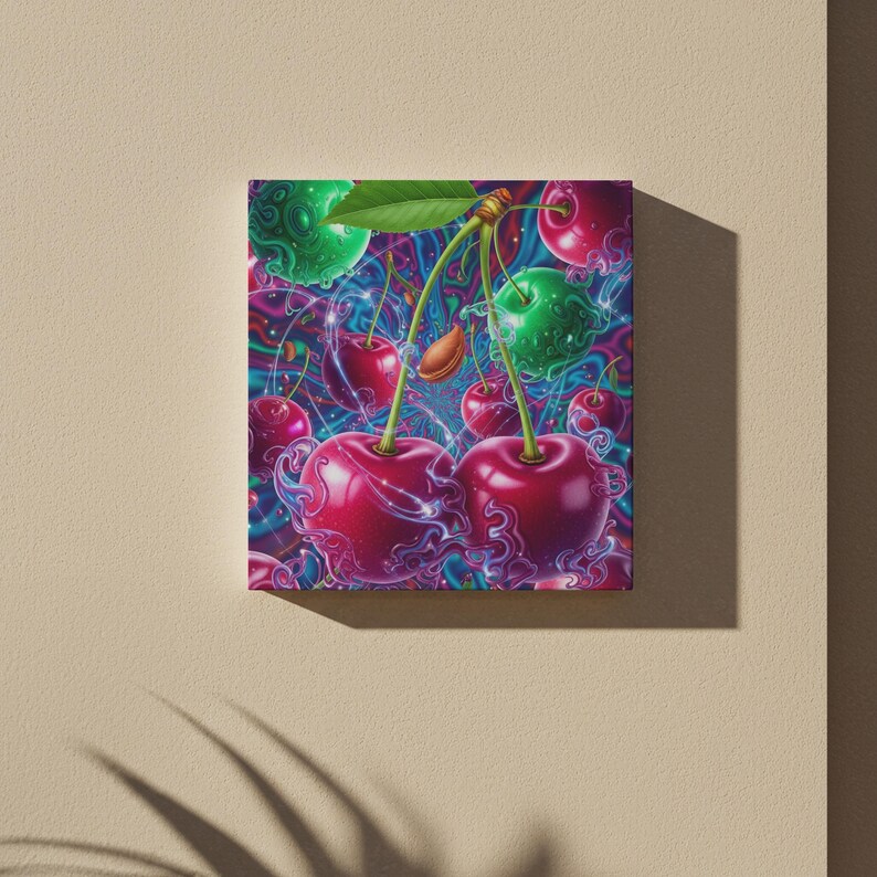 Dancing Cherries Digital Wall Art | Fruit Space Theme | Digital ...