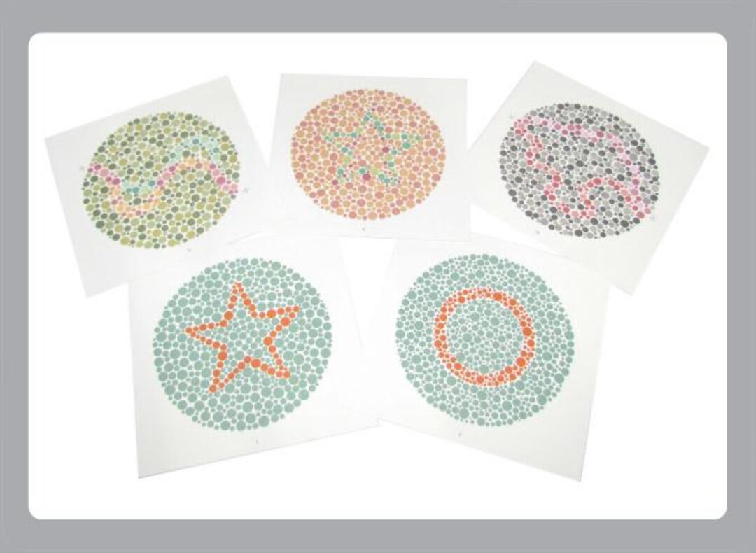 Color Blindness Test Cards for Children, Set of 10 Cards - Etsy