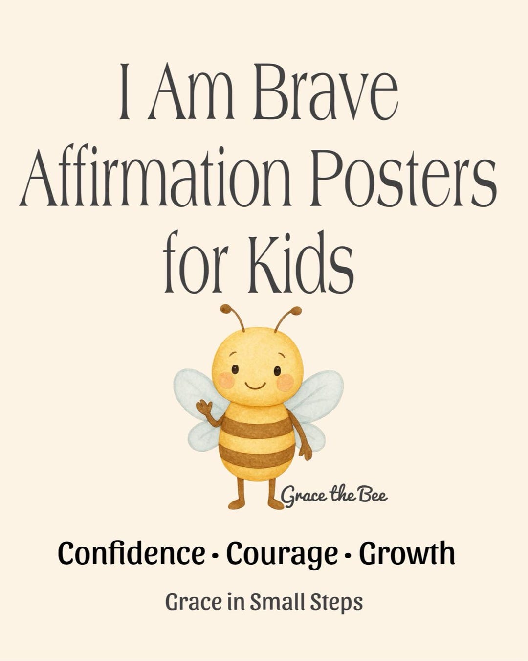Bravery Affirmation Posters for Kids | 6-poster Positive Self-talk Set ...