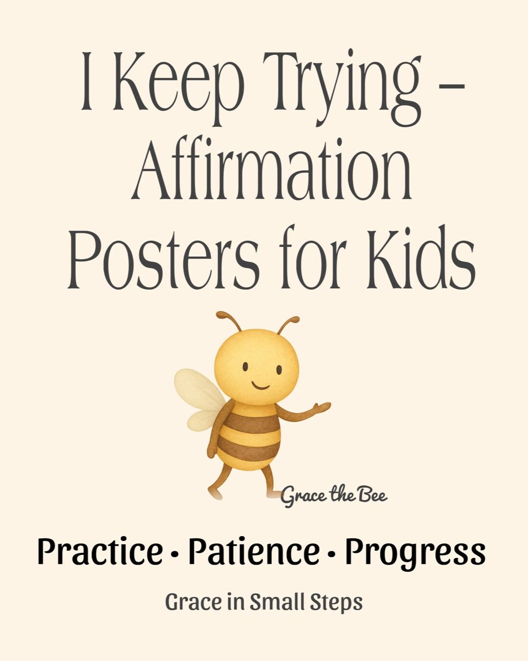 Grace the Bee™ Affirmation Posters for Kids | Positive Self-talk ...