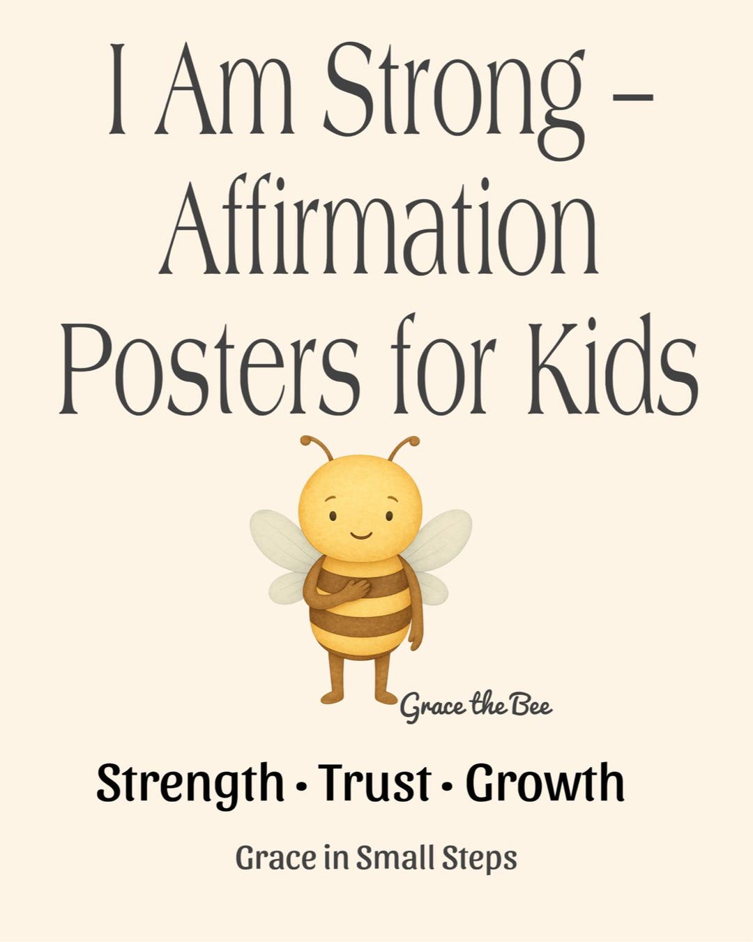 Strength Affirmation Posters for Kids | 6-poster Positive Self-talk Set ...