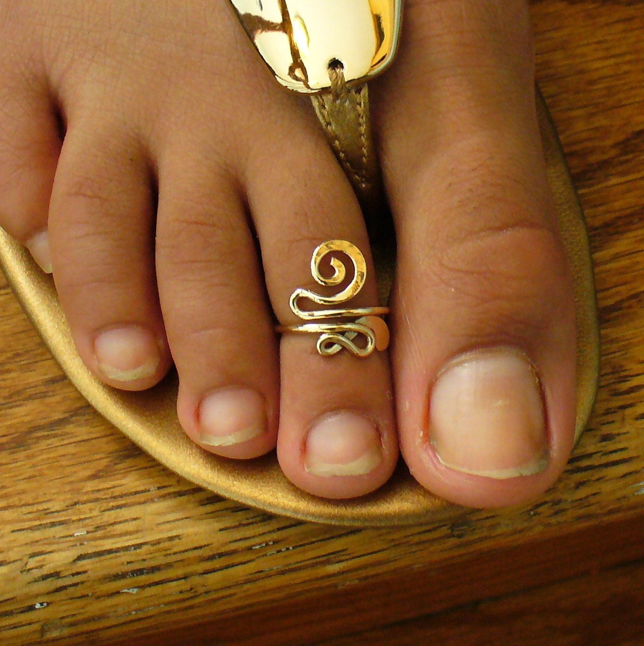 Gold Toe Ring for Women Unique Ring for Women Adjustable Gold - Etsy