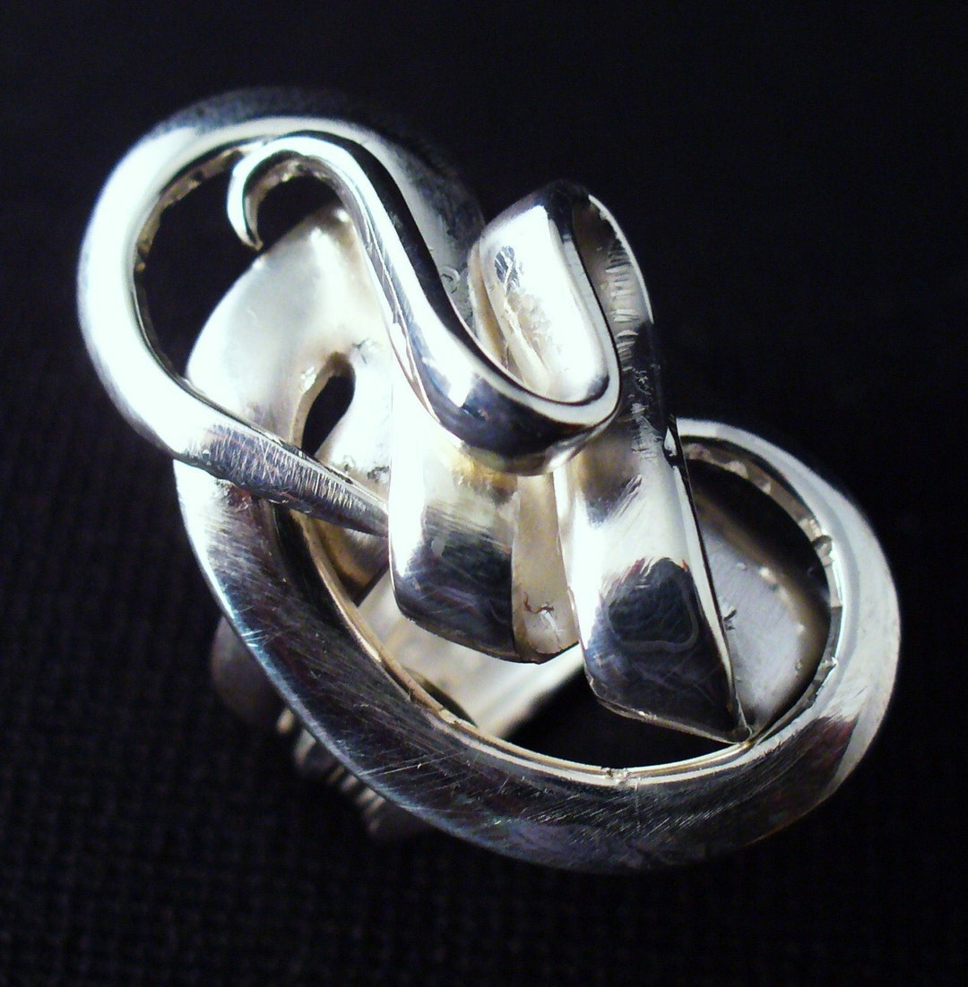 Large Silver Ring for Women Bold Statement Ring 4 Women Solid Sterling ...