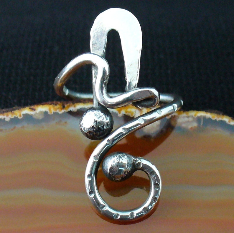 Oxidized Silver Ring Sterling Silver Adjustable Ring 925 | Etsy