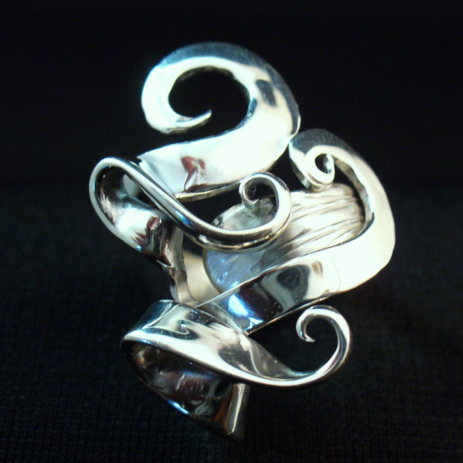 Solid Sterling Silver Real Fork Ring Size 5 to 16 - Etsy