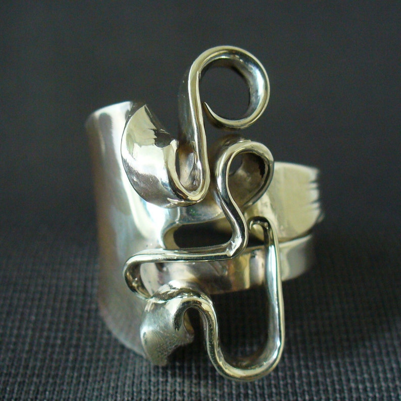 Solid Sterling Silver Real Fork Ring Size 5 to 16 - Etsy