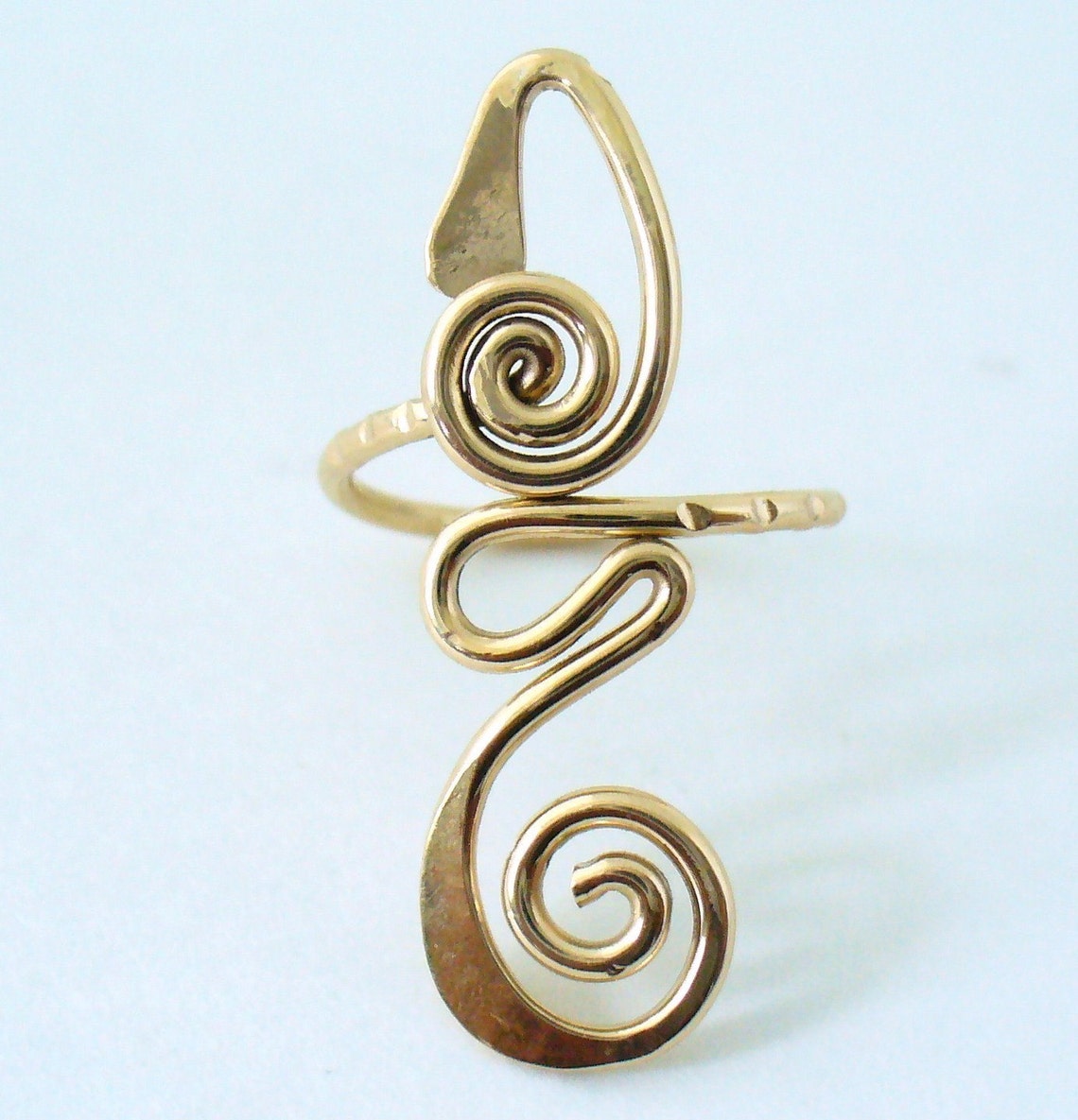 12k Gold Filled Long Toe Ring - Etsy