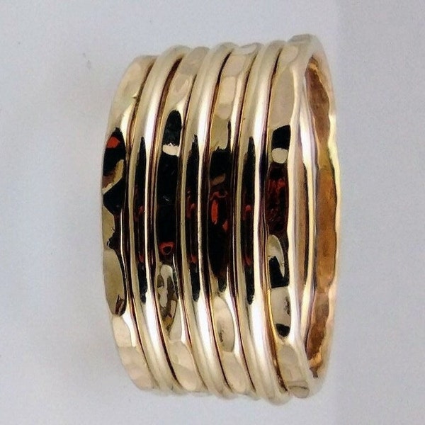 Gold Stack Rings - Etsy
