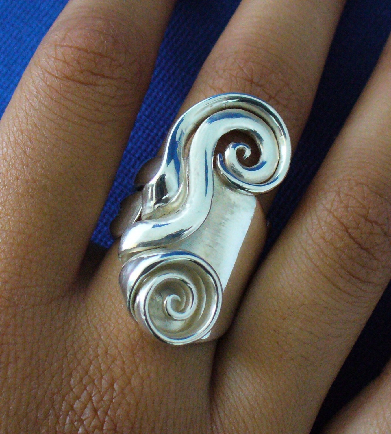 Chunky Silver Ring Sterling Silver Statement Ring for Women | Etsy