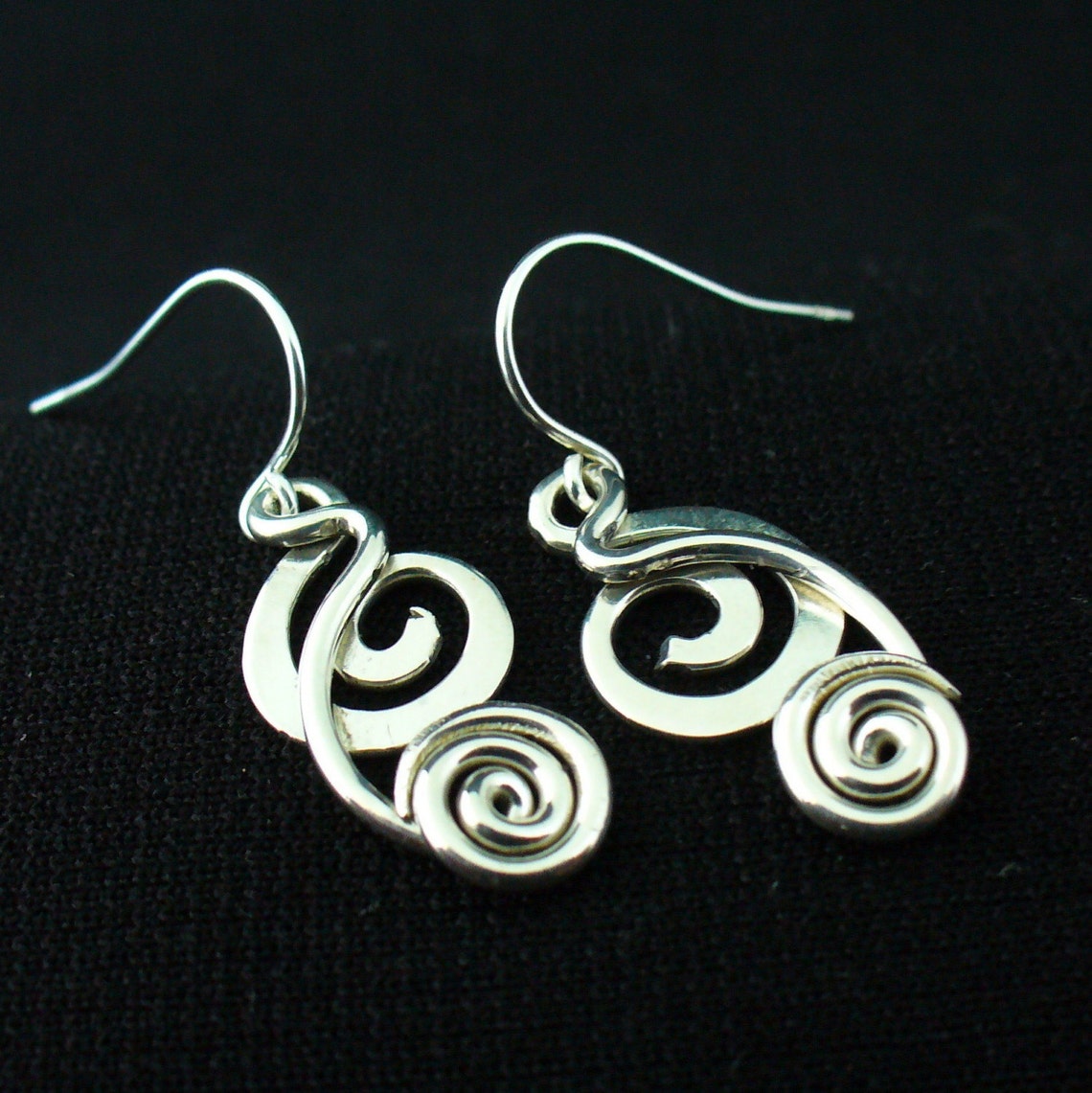 Unique Silver Earrings Handmade Sterling Silver Dangle - Etsy