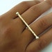 Two Finger Ring Sterling Silver and Gold - Etsy
