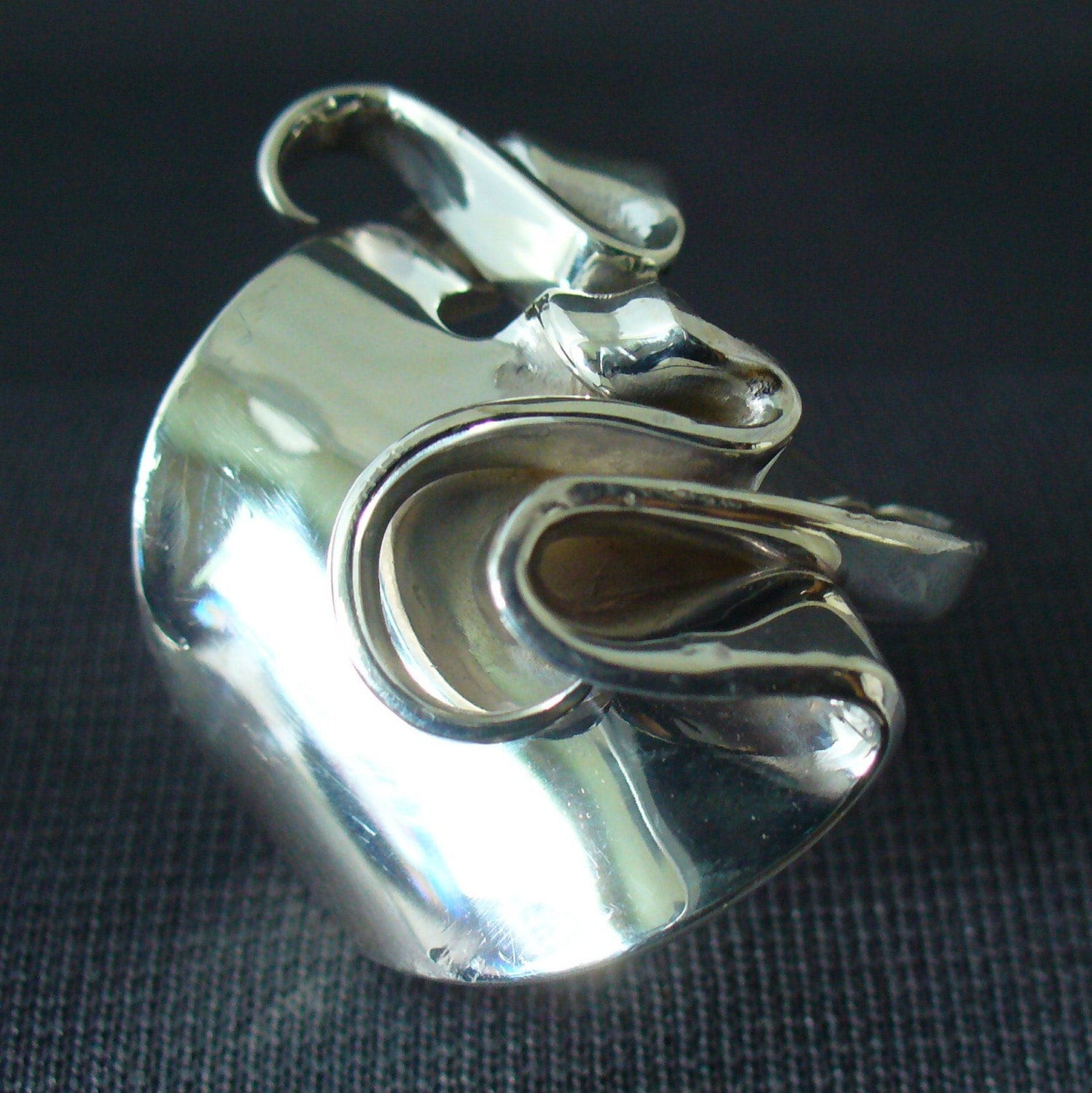 Solid Sterling Silver Real Fork Ring Size 5 to 16 - Etsy