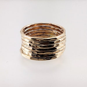 Stack Ring Gold - 7 Band Set - Etsy