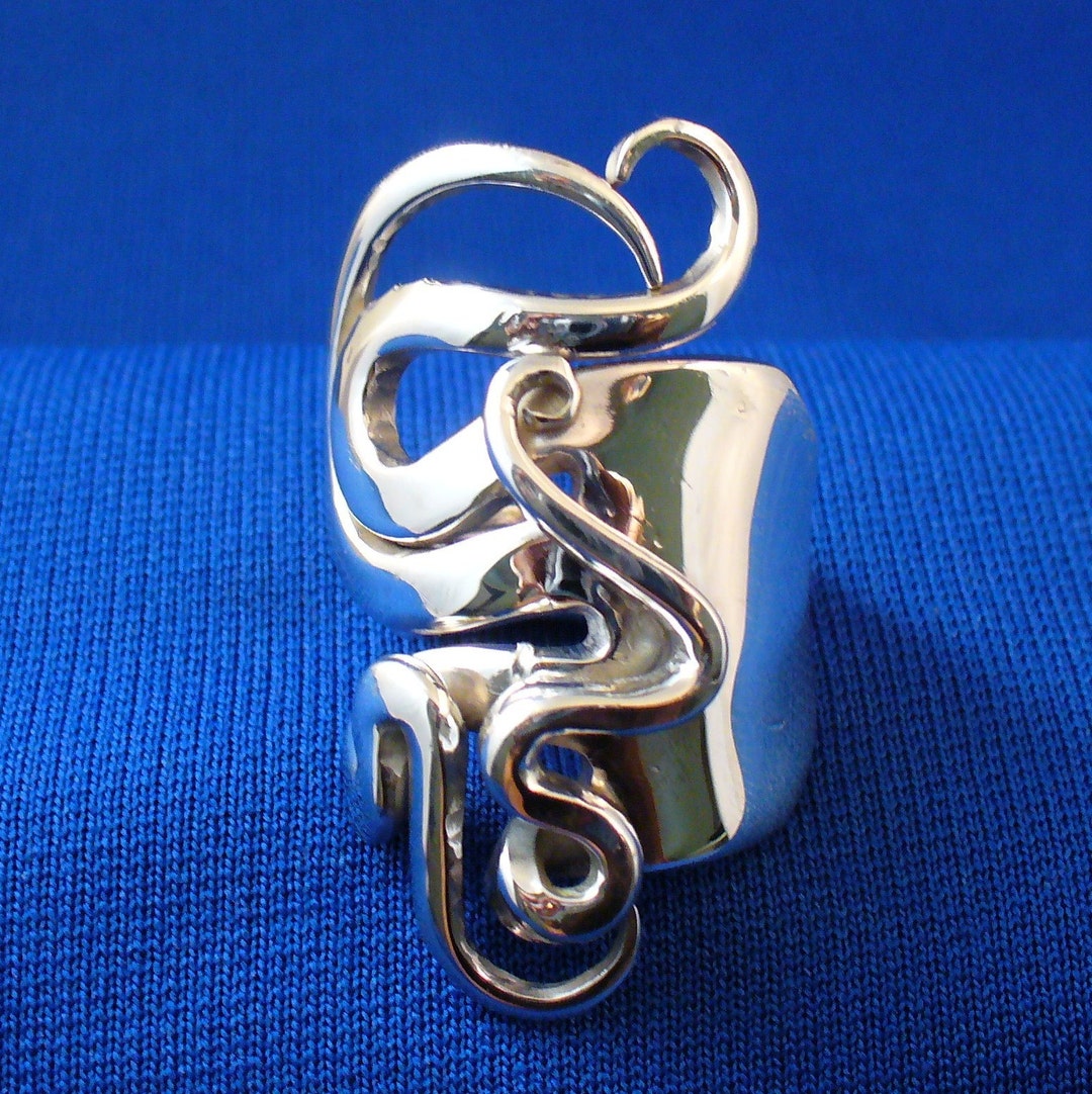 Solid Sterling Silver Real Fork Ring Size 5 to 16 - Etsy