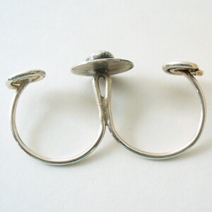 Womens Open Ring Sterling Silver Double Cuff Ring for Women Open Two ...