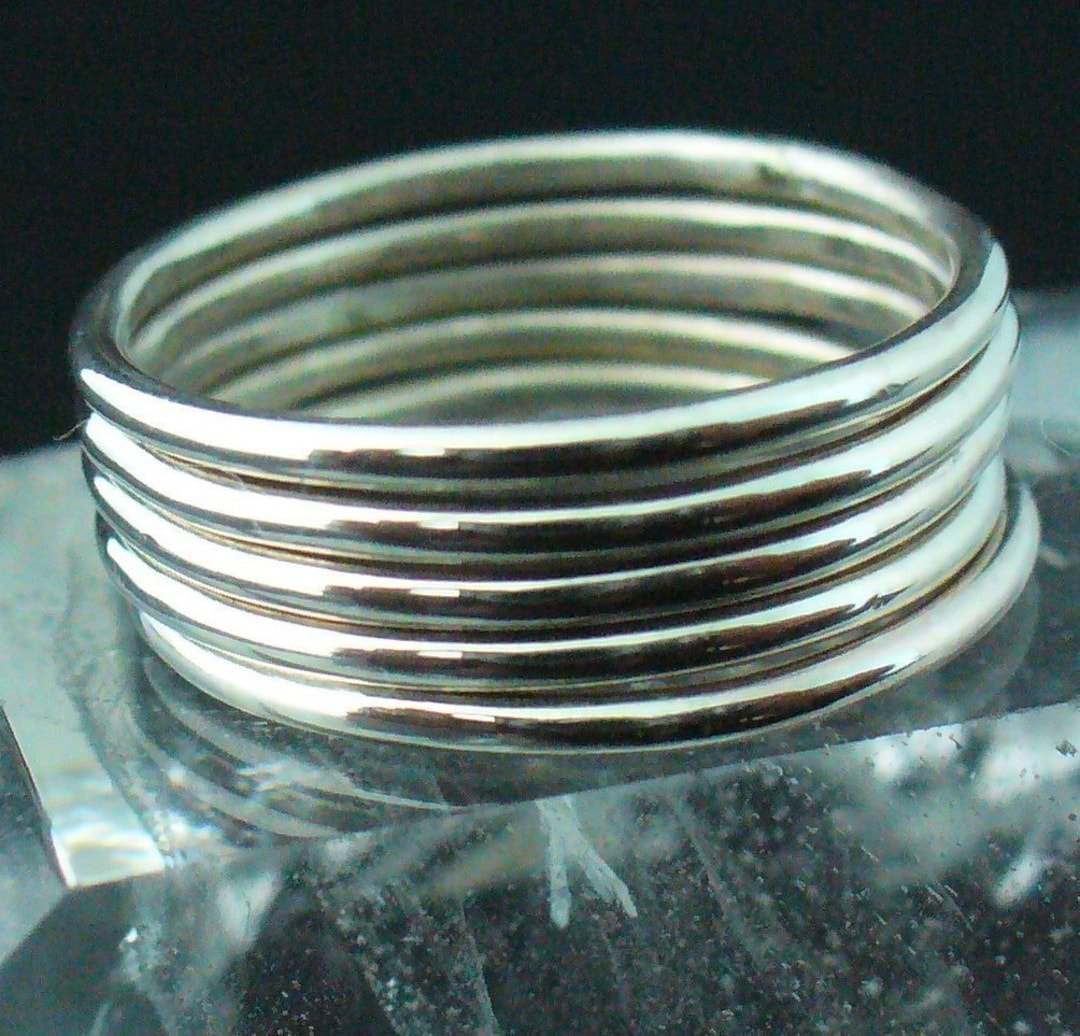 5 Plain Silver Rings Sterling Silver Simple Silver Ring for - Etsy