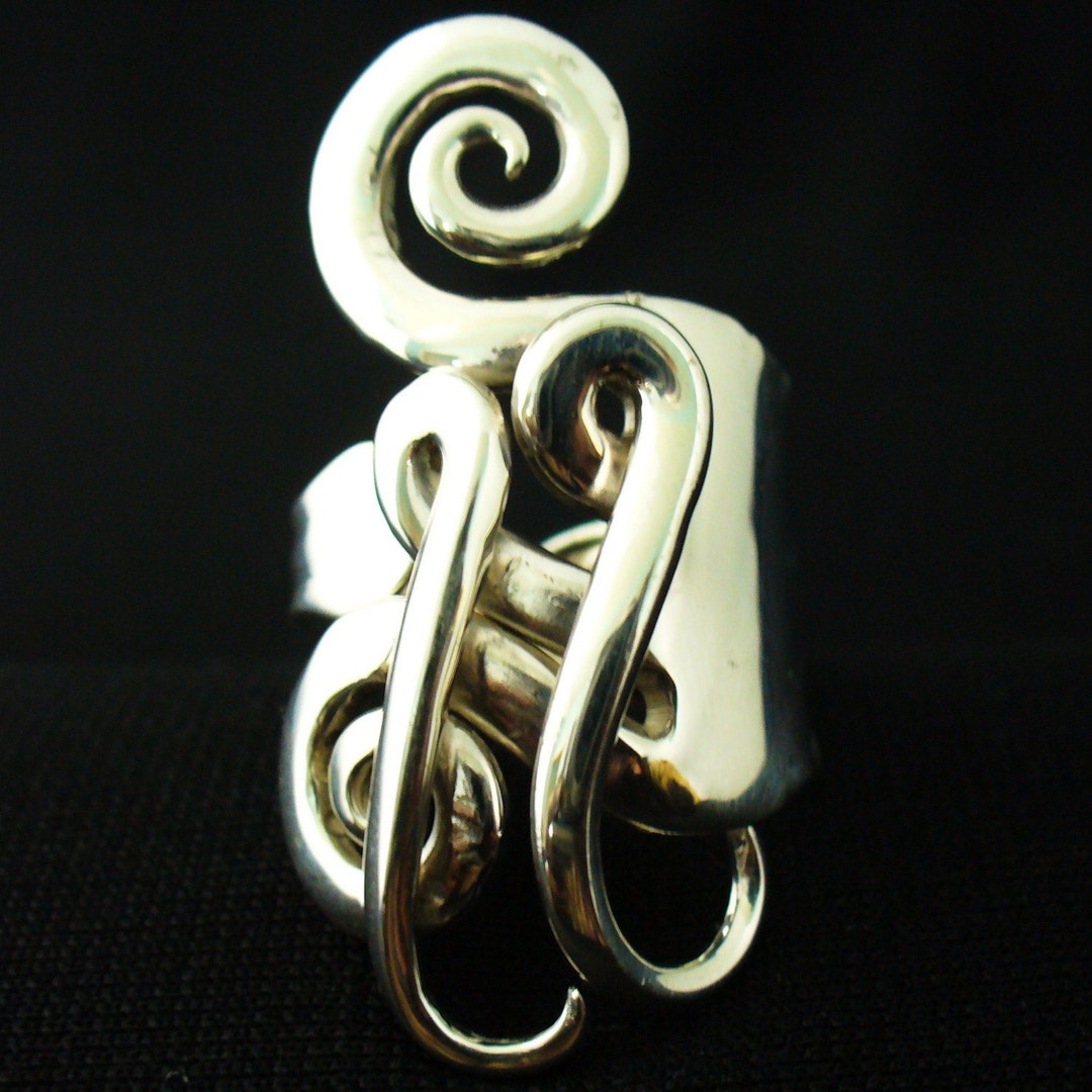Solid Sterling Silver Real Fork Ring Size 5 to 16 Statement Ring Big ...