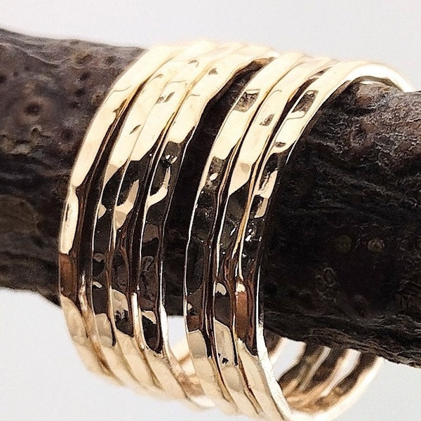 Hammered Gold Ring - Etsy