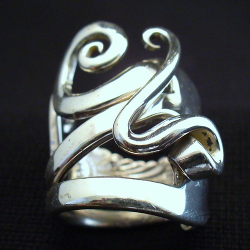 Solid Sterling Silver Real Fork Ring Size 5 to 16 - Etsy