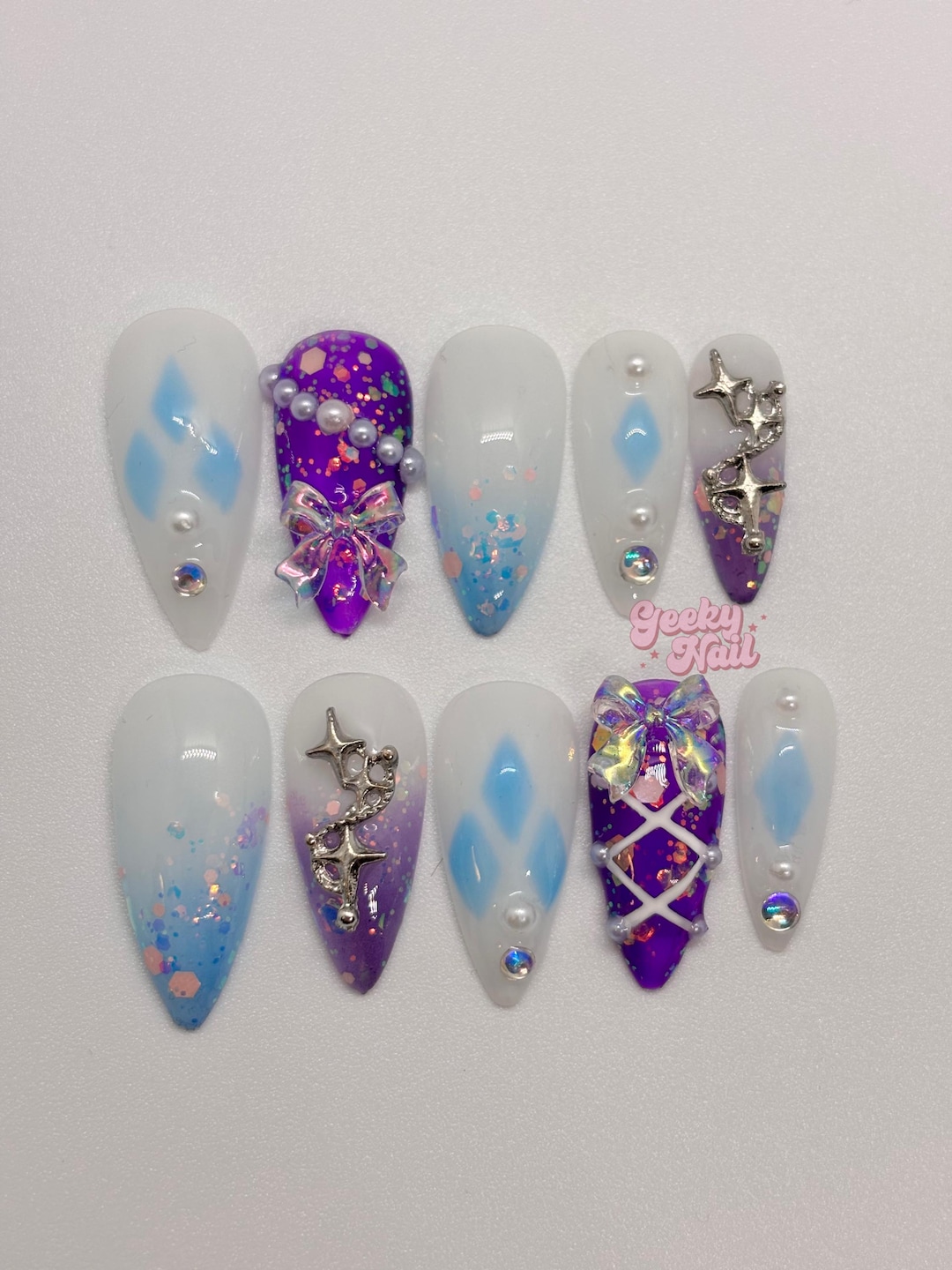 Rarity My Little Pony Press-on Gel Nails - Etsy