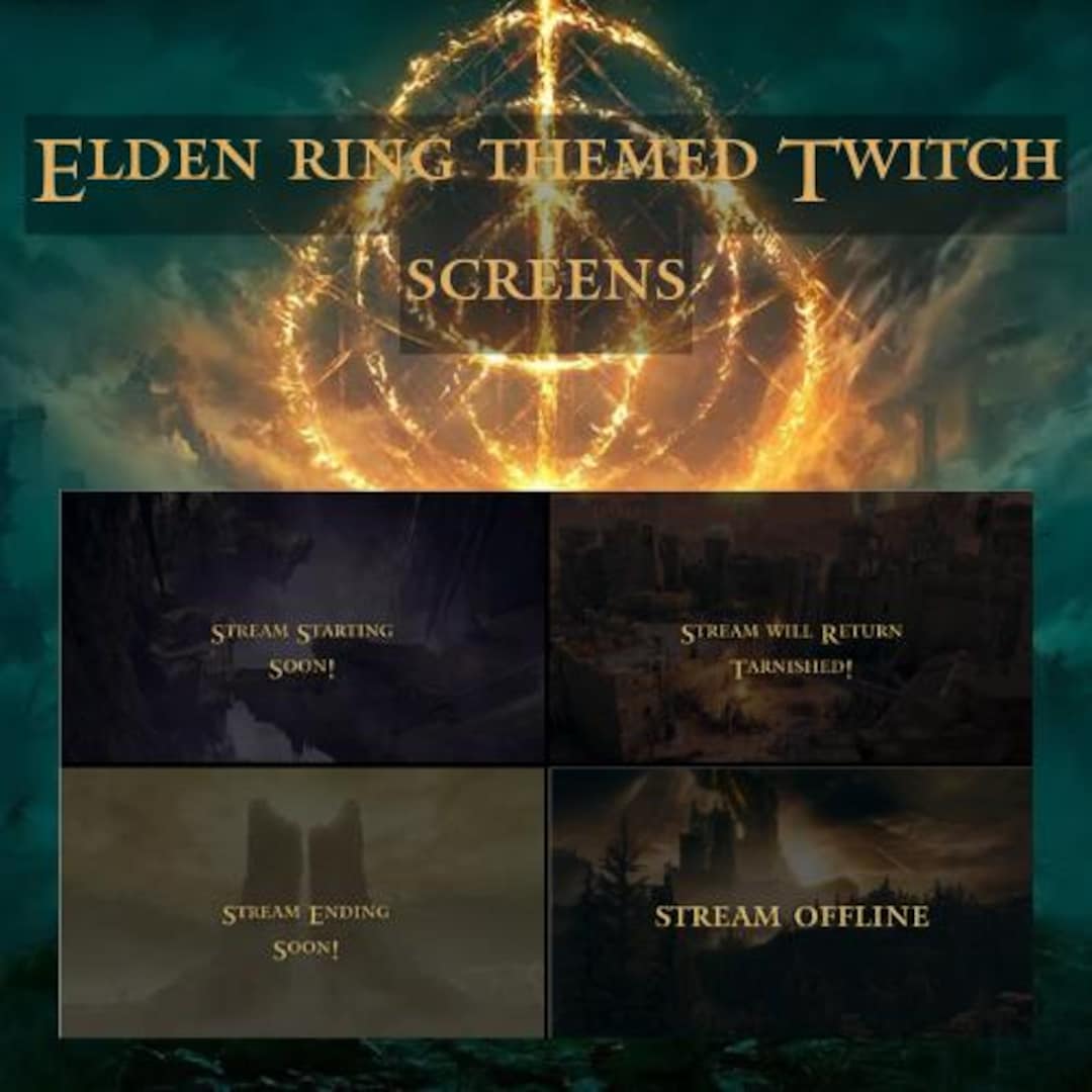 Elden Ring Animated Twitch Screens: Streaming Overlay (instant Download ...