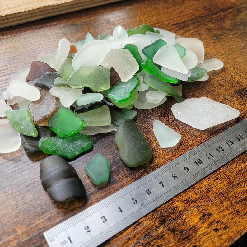 300g 350g Scottish Sea Glass, Real & Raw. Bulk Craft Supplies Mixed ...